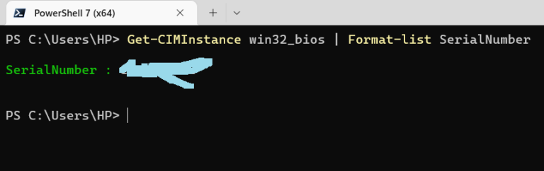 Find serial number of a computer using Powershell