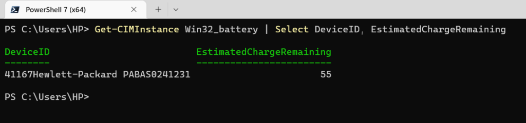 Generate battery report of Windows computer using Powershell