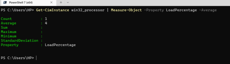 Find CPU utilization using Powershell