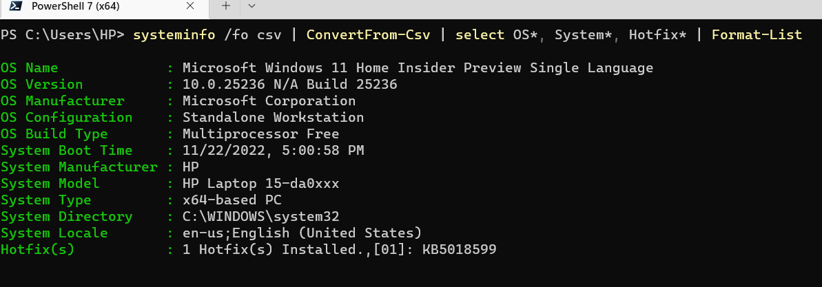 Find Windows OS version using Powershell