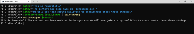 How To Concatenate Strings Using Powershell