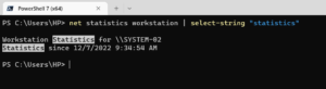 Get system boot time using Powershell