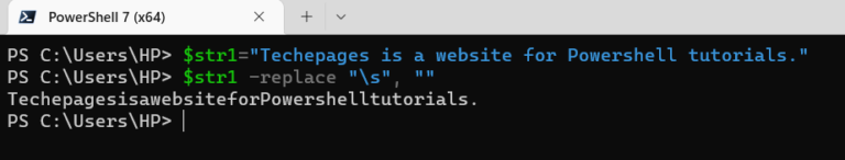 Remove spaces from a string using Powershell