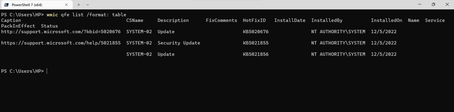 How To Find Windows Update History Using Powershell Techepages