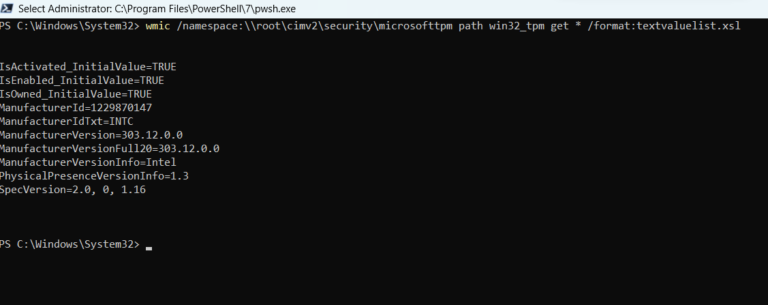Find the TPM version on a computer using Powershell