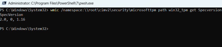 Find The Tpm Version On A Computer Using Powershell