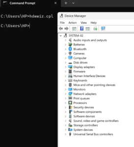 Open device manager on Windows 11 computer