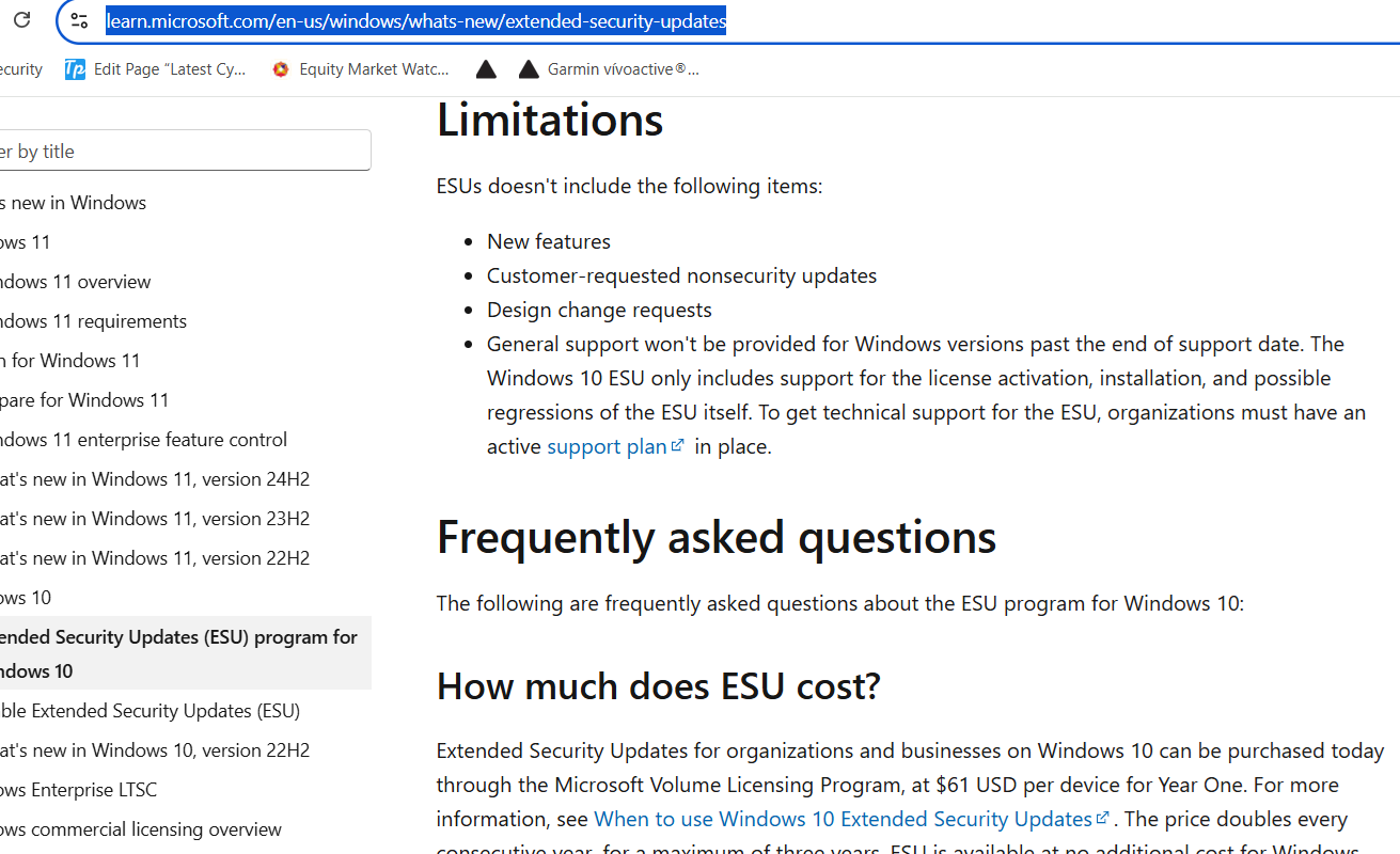 Extended Security Updates for Windows 10